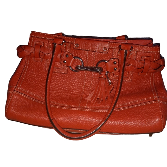 Coach | Bags | Vintage Coach Braided Belted Coral Soft Leather Shoulder ...